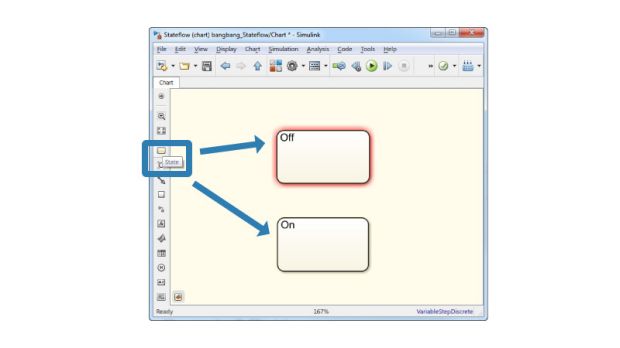 6 Steps To An On Off Controller Using Stateflow Matlab And Simulink 3400