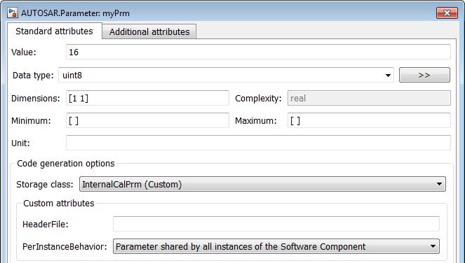 Configure Autosar Internal Calibration Parameters Matlab And Simulink