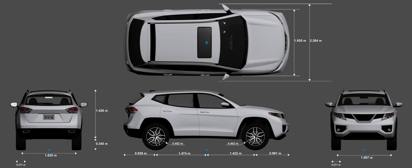Sport Utility Vehicle Dimensions MATLAB MathWorks India