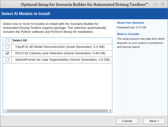 Optional Set Up for Scenario Generation - MATLAB & Simulink