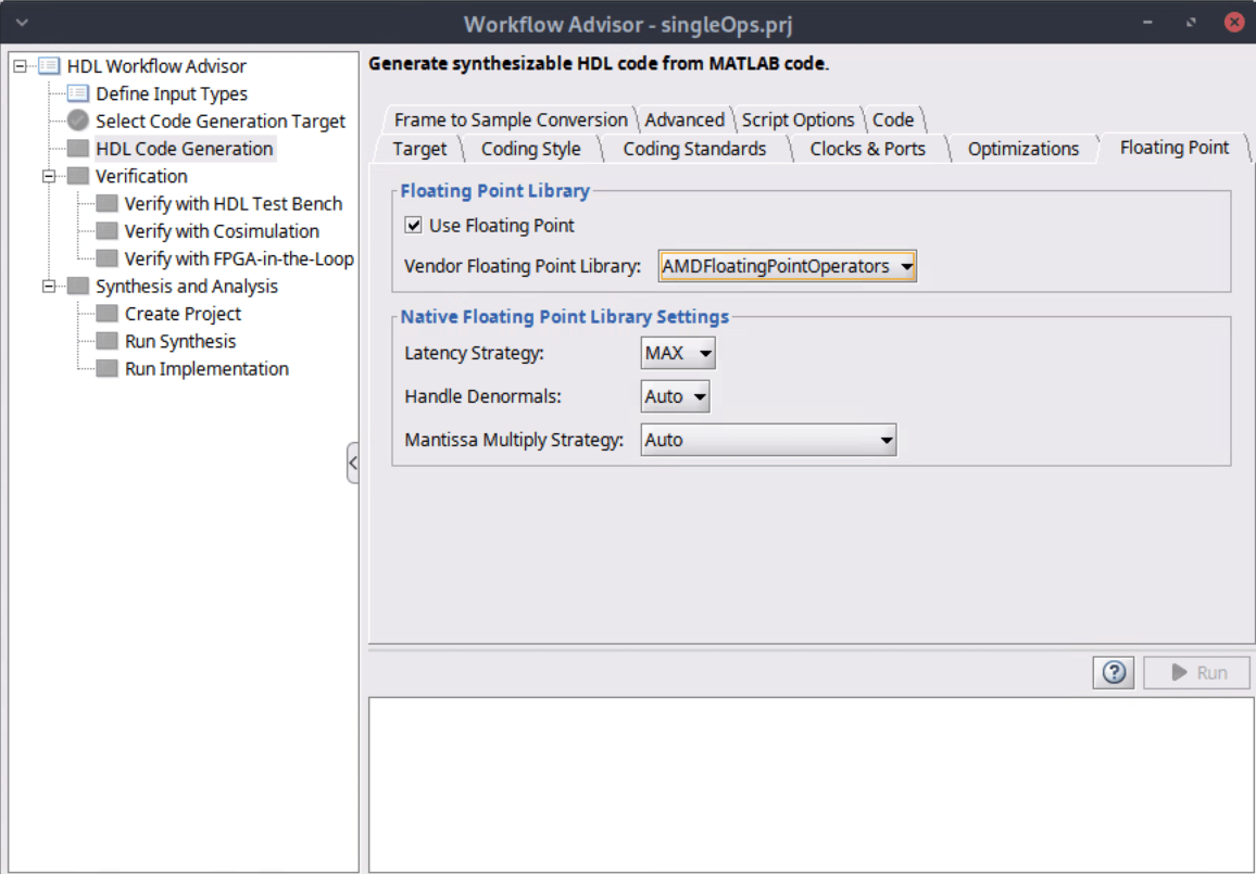 Generate HDL Code from MATLAB Code by Using Native Floating-Point and Vendor Floating-Point ...