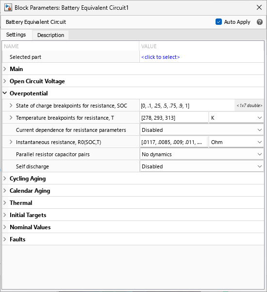parameterizeEquivalentCircuitBlock - Parameterize Battery Equivalent Circuit block from ECM data ...